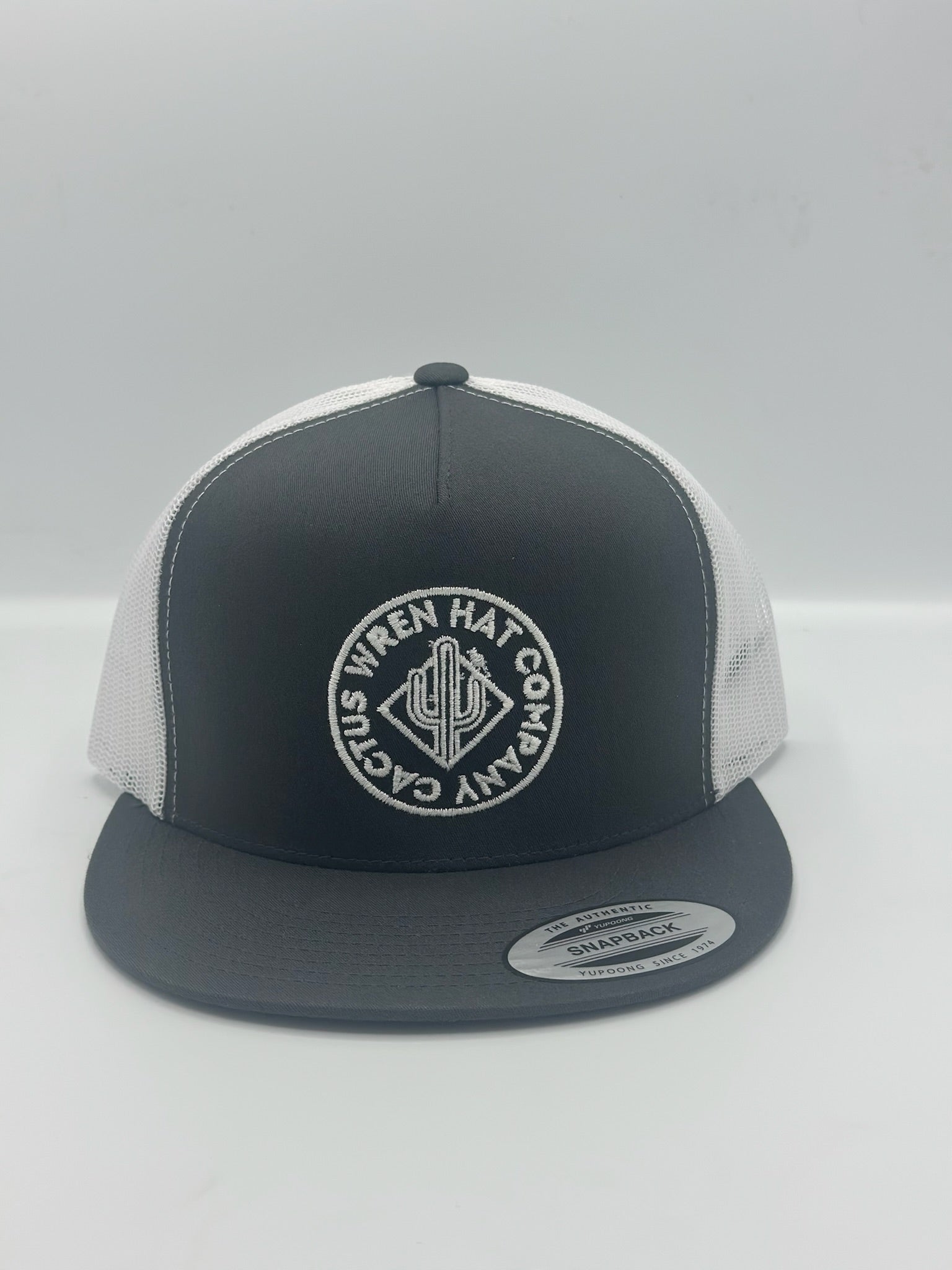 Round Ranch Logo in charcoal gray/white – Cactus Wren Hat Co